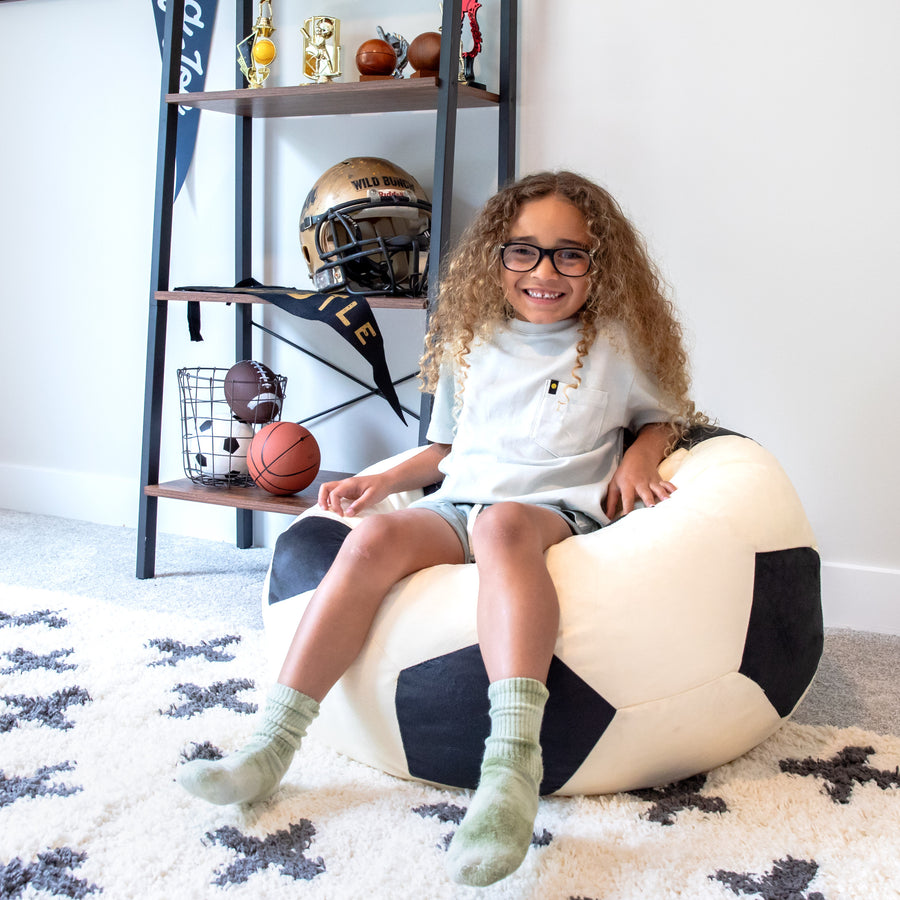 Soccer Ball Bean Bag Chair for Kids | Big Joe® Sports Beanbag Chairs