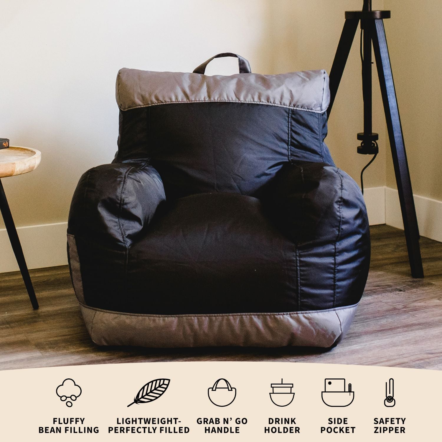Big Joe SmartMax Bean Bag Dorm Chair Lime
