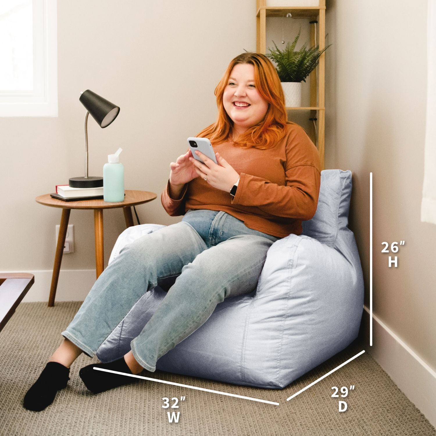 Big joe smartmax bean bag dorm chair store