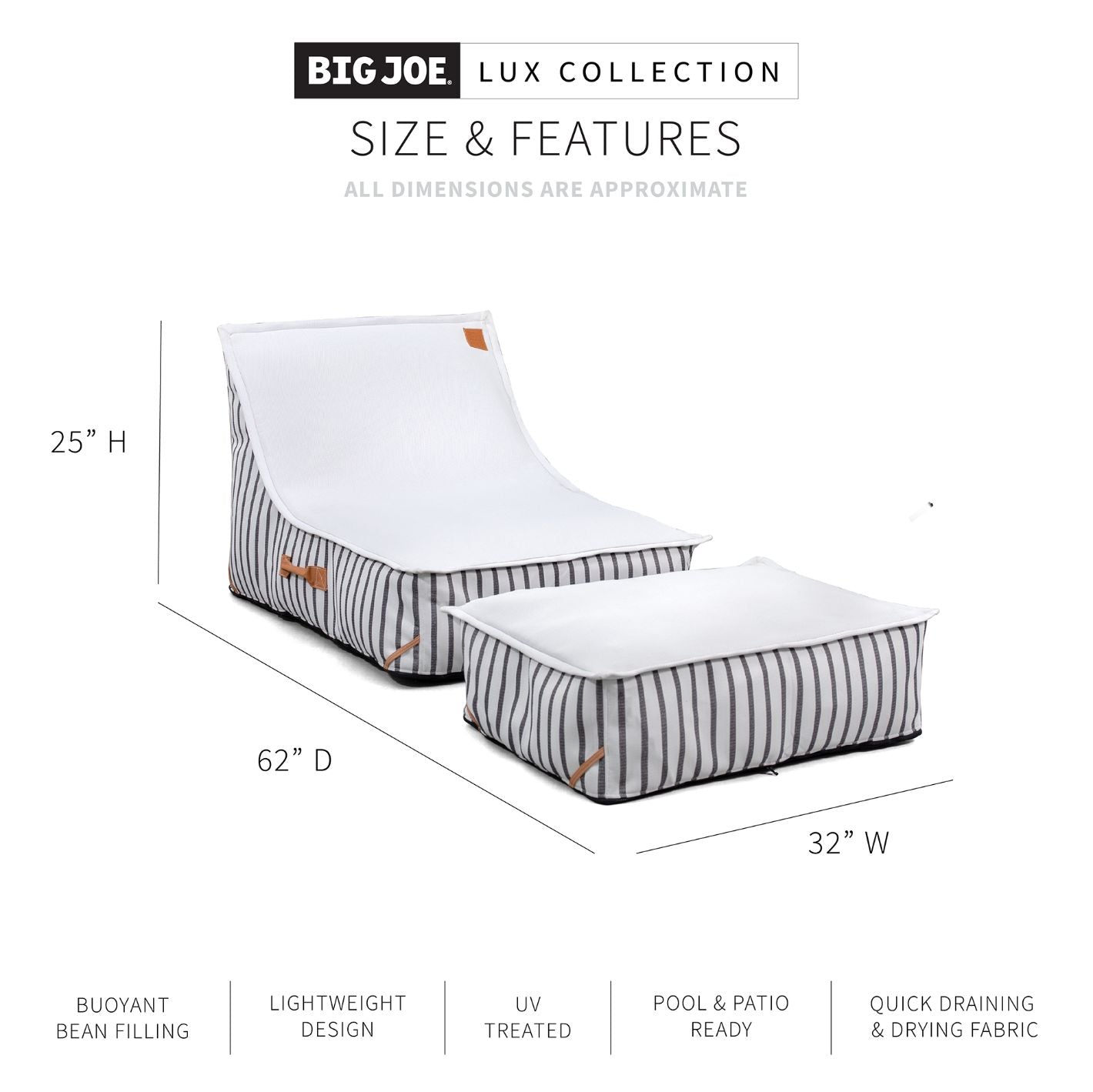 Lux Sealander® Pool-side lounger and float | Big Joe® Pool Float