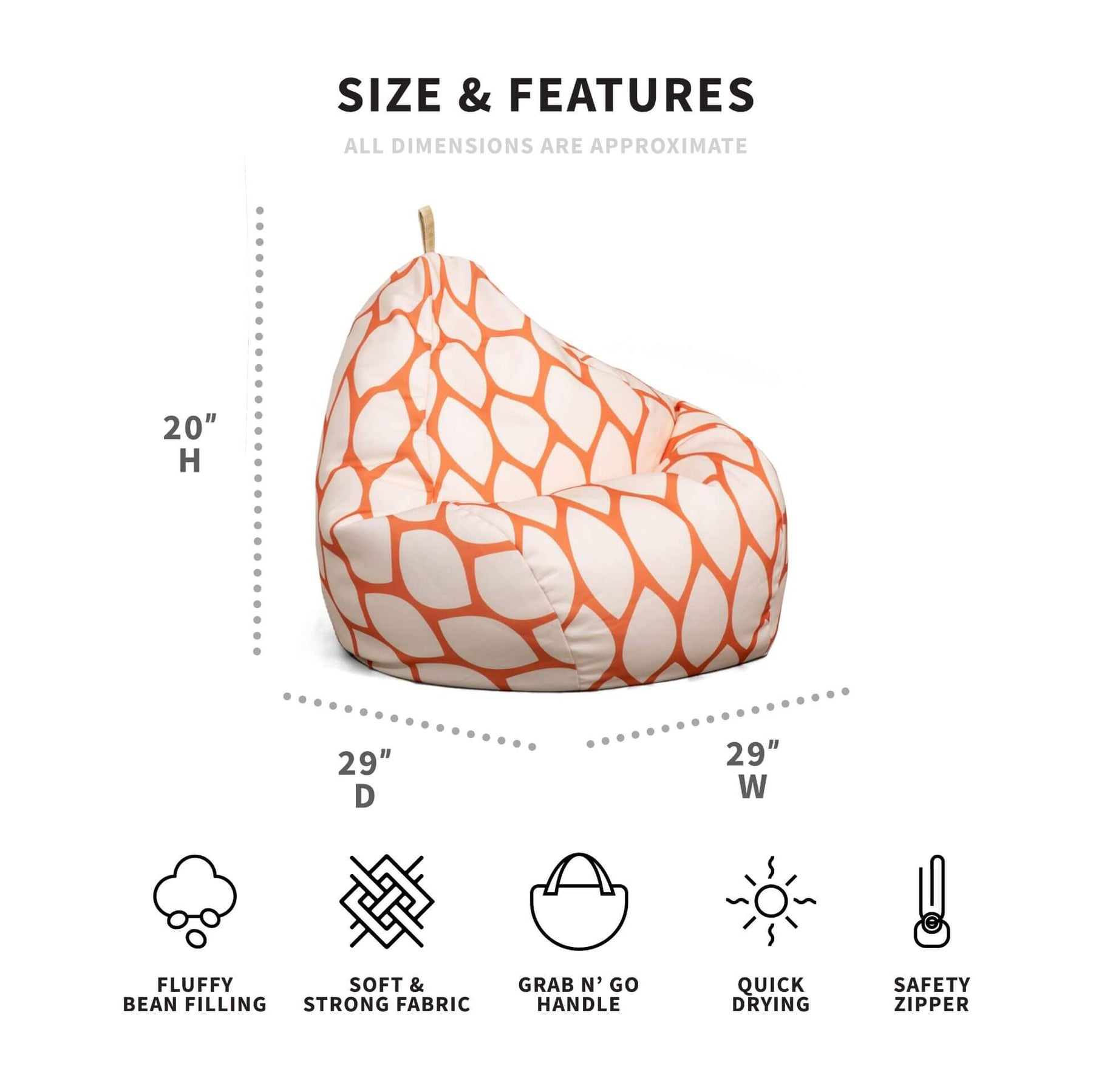 Tuffet Outdoor Teardrop Bean Bag Chair | Big Joe® Outdoor Bean Bags